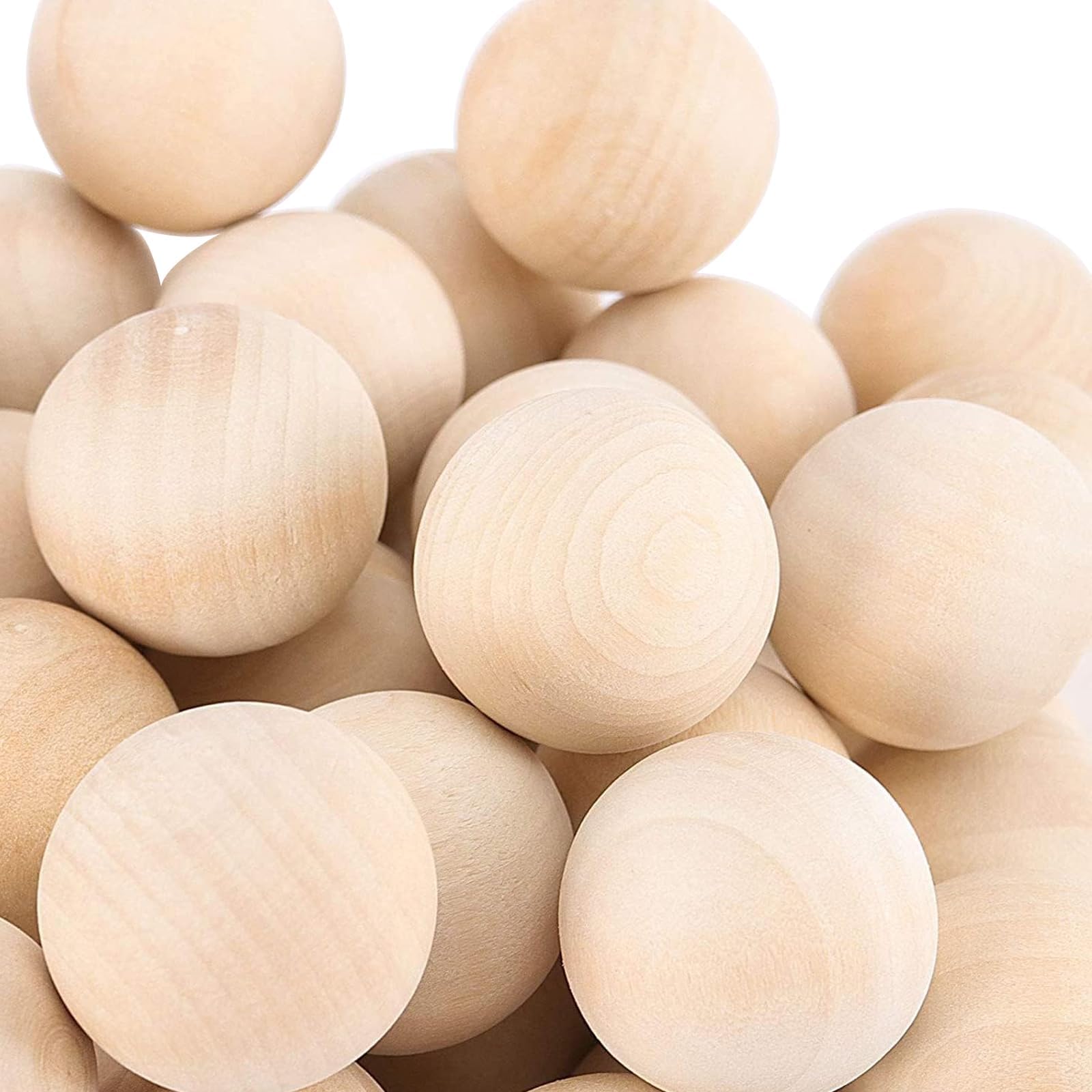 Amazon.com: KEILEOHO 20 Pack 2 Inches Wooden Round Ball, Natural ...