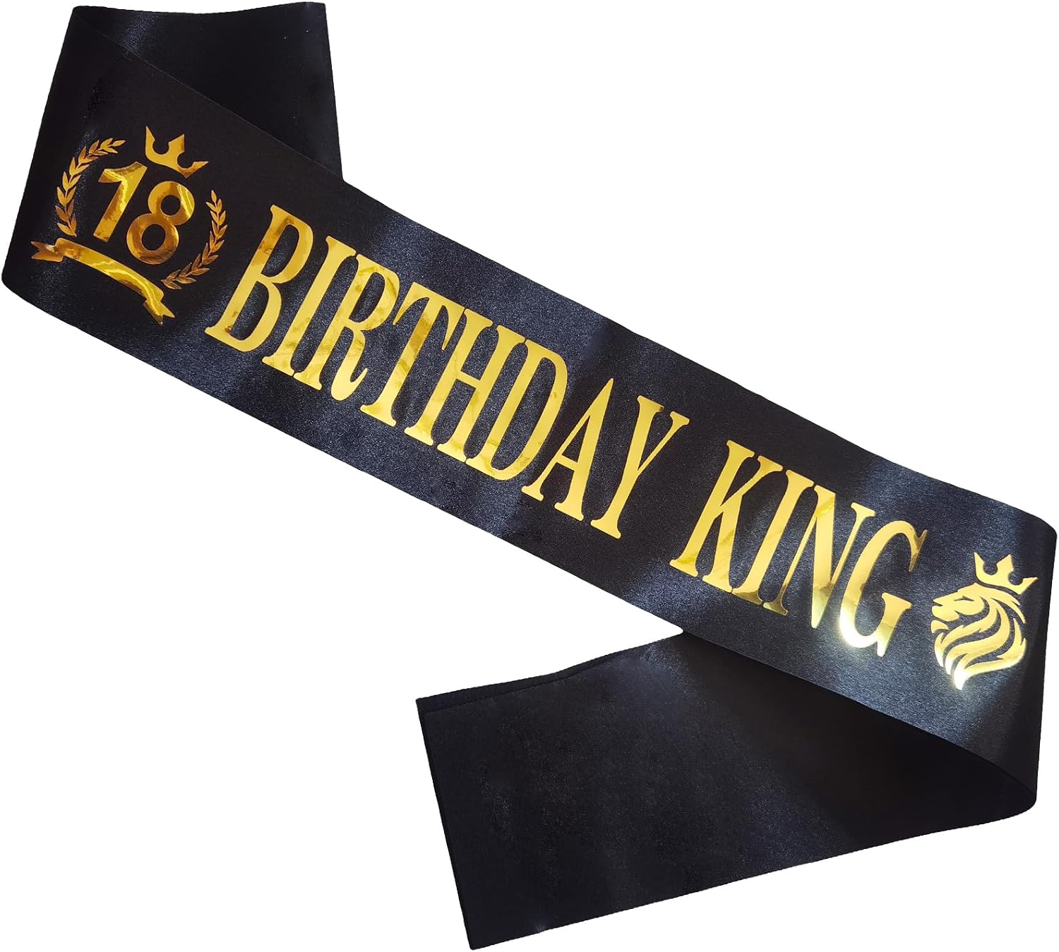 Amazon.com: PANBINN 18th Birthday King Sash, Satin Black Birthday Sash ...