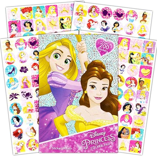 Amazon.com: Disney Princess Sticker Pad Over 200 Stickers : Toys & Games