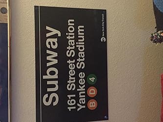Amazon.com: New York City Yankee Stadium Tin Subway Sign : Home & Kitchen