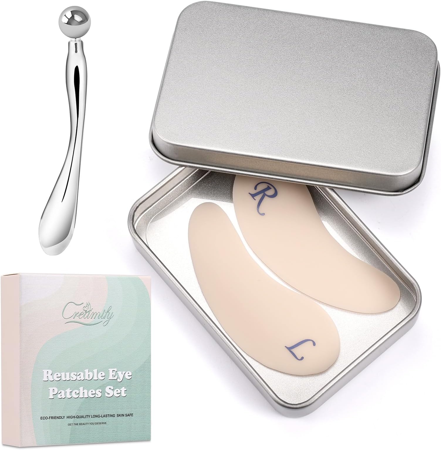 Amazon.com : Creamify Reusable Eye Patches, Silicone Under Eye Patches ...