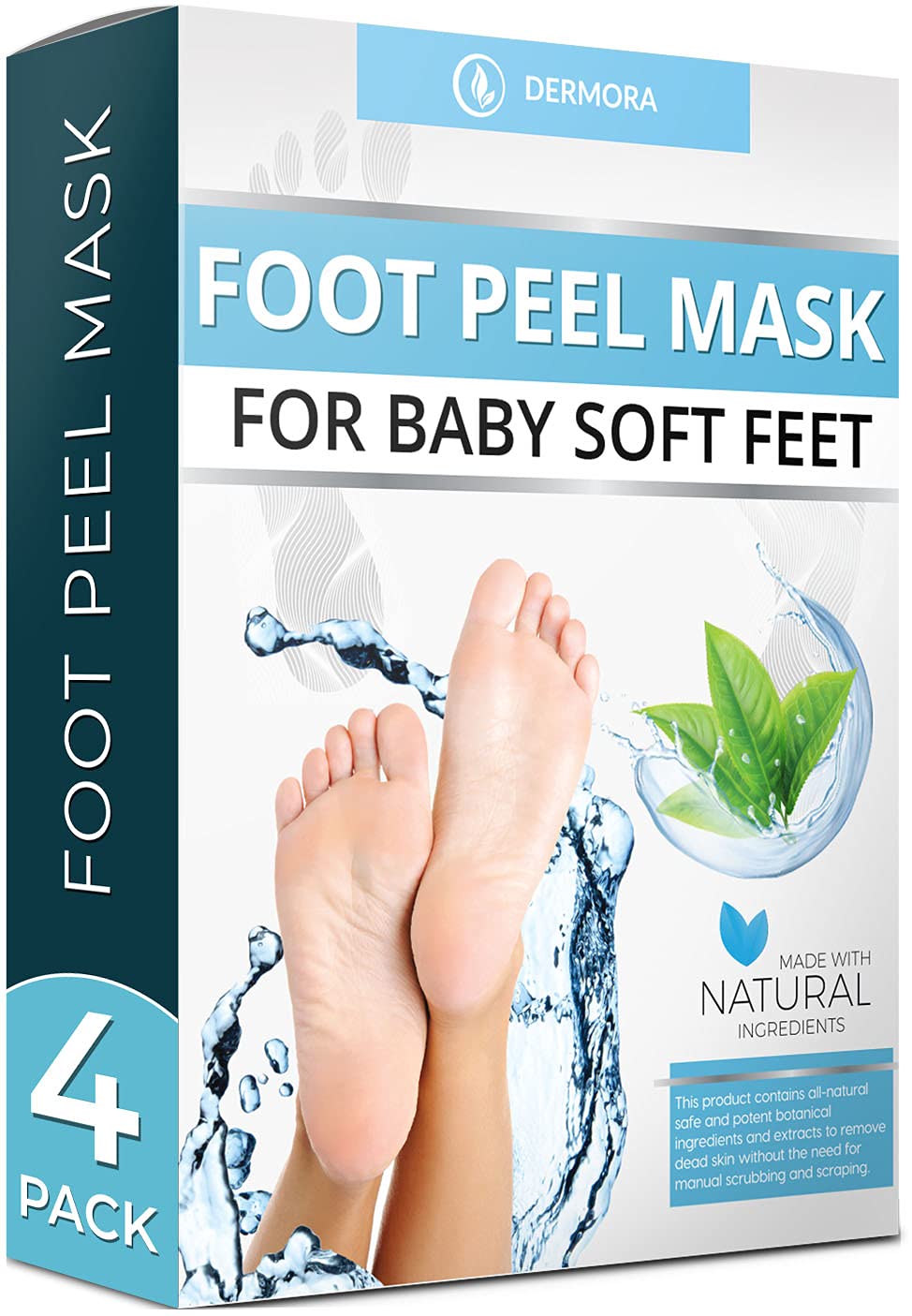 Buy DERMORA Foot Peel - 4 Pack of Regular Size Skin Exfoliating Foot s ...