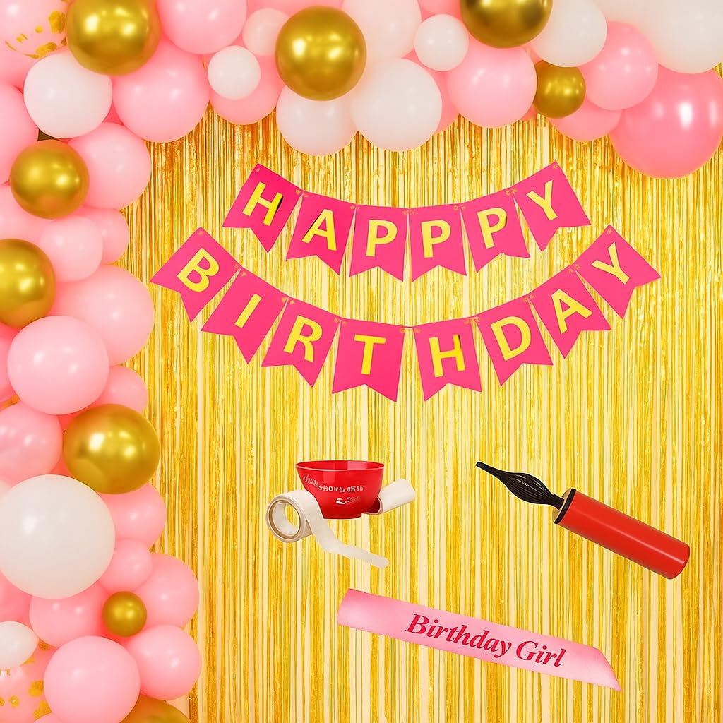Birthday Decoration Set 55 Pc, Birthday Decoration, Multiple Balloons ...