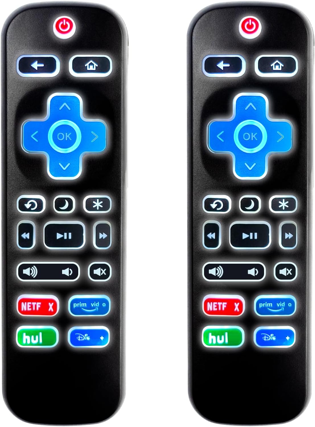 Amazon.com: Pack of 2 Universal Backlit Remote for Roku -TV-Remote ...