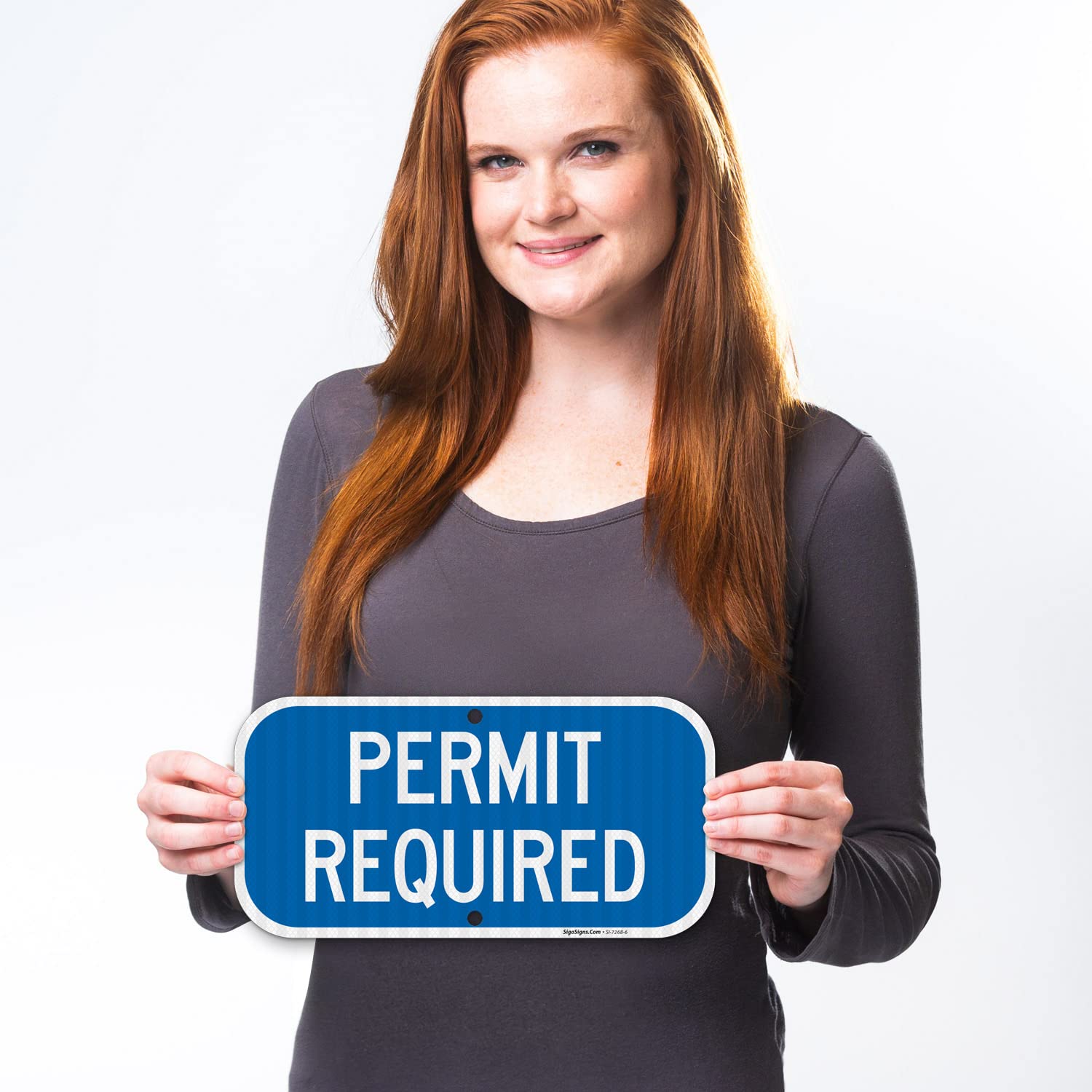 Buy Permit Required Sign, 6x12 Inches, 3M EGP Reflective .040 Aluminum ...