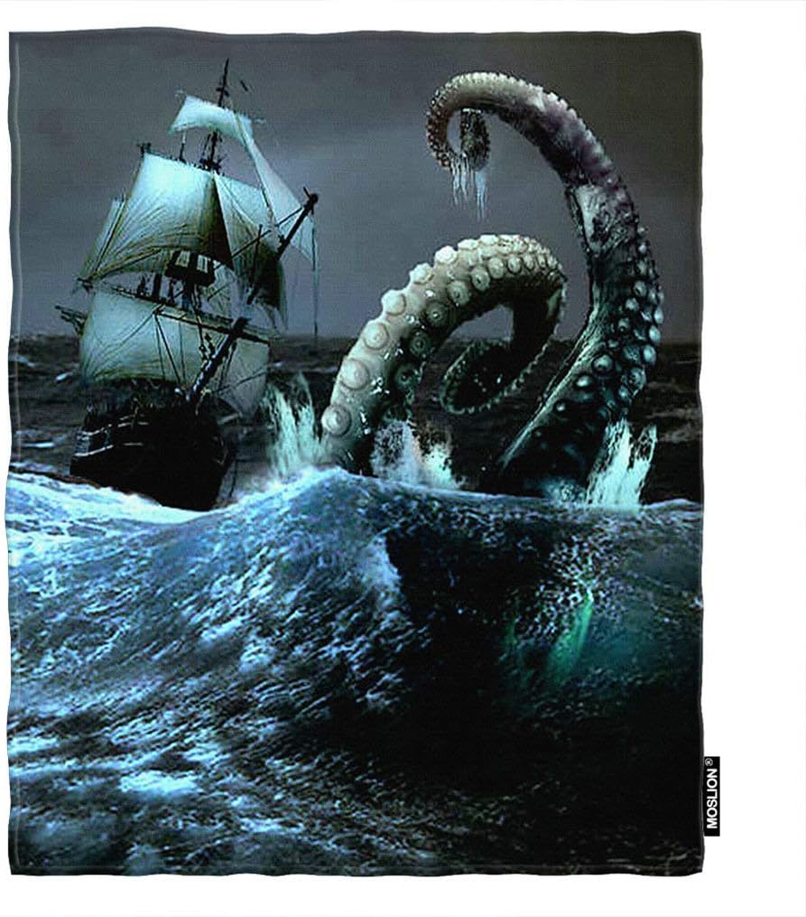 Octopus Attacking Pirate Ship