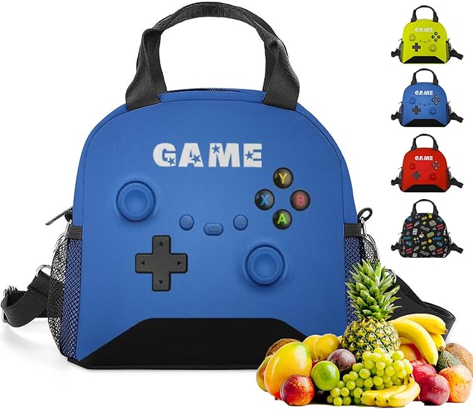 Amazon.com: JIRAIKEI Game Lunch Bag for Boys Girls Gamer, Insulated ...