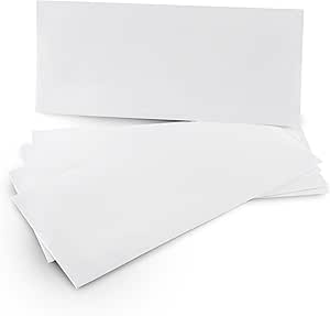 Aimoh 100#10 Security White Envelopes - GUMMED Seal, Windowless Design ...