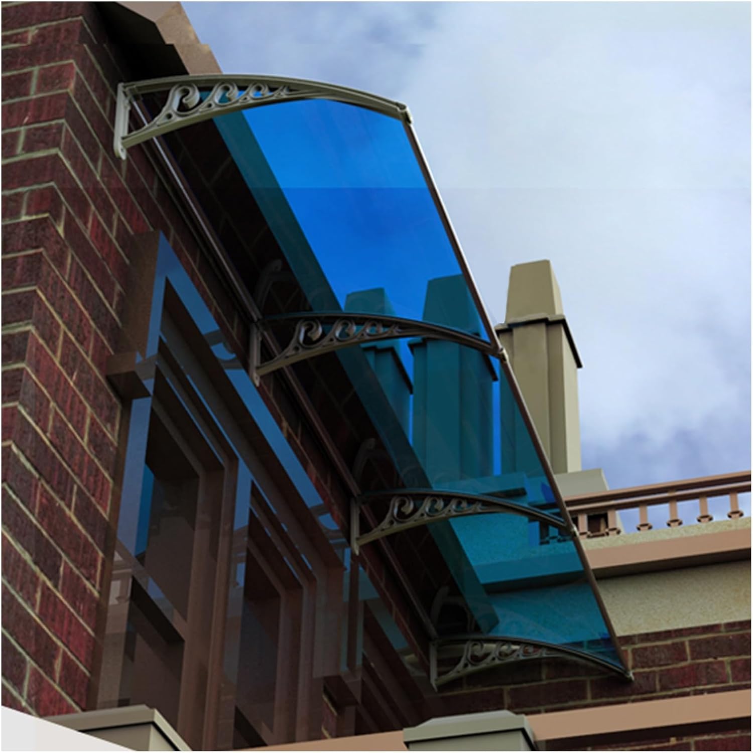 Amazon.com: Polycarbonate Curved Window Awning,Outdoor Window Rain ...