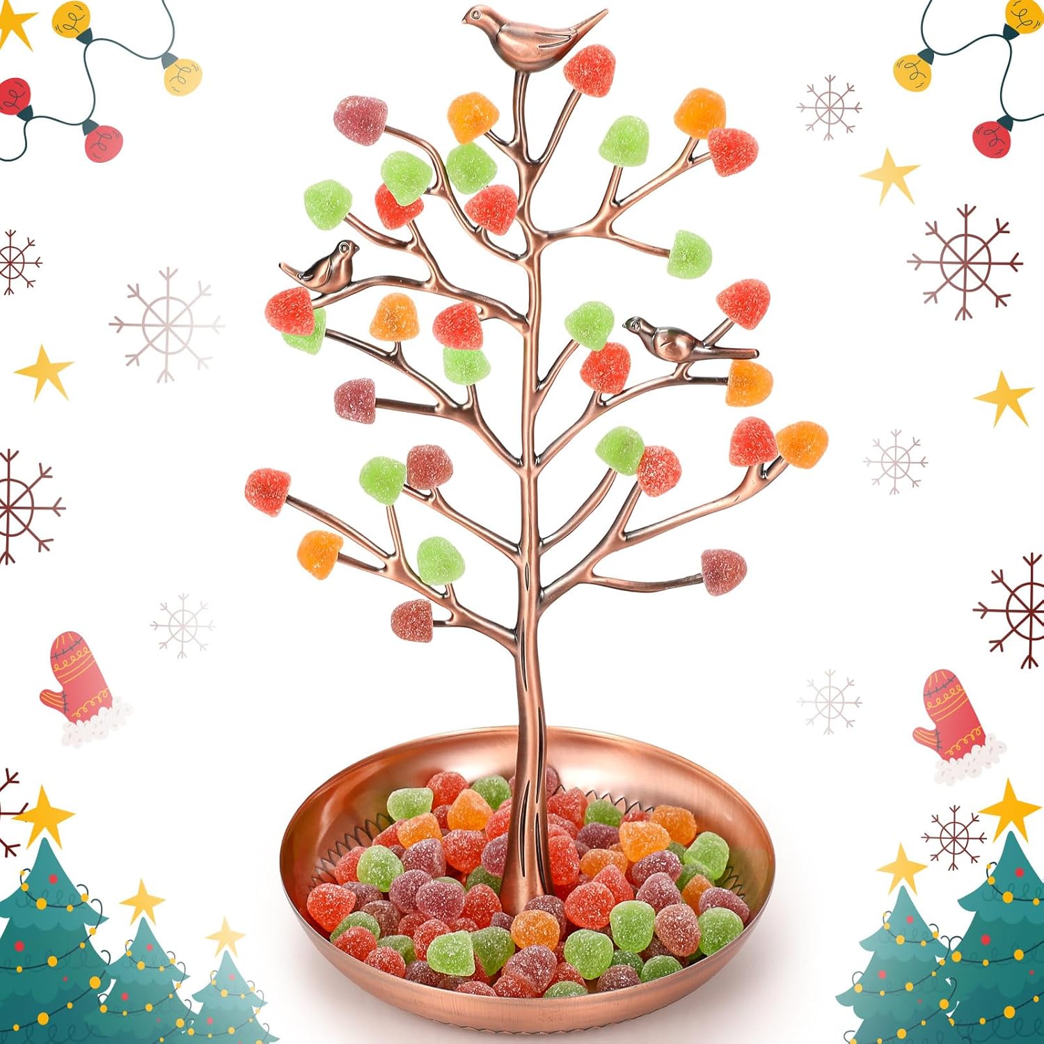 Amazon.com: Soaoo Festive Gumdrop Tree Christmas Nostalgic Gum Drops ...