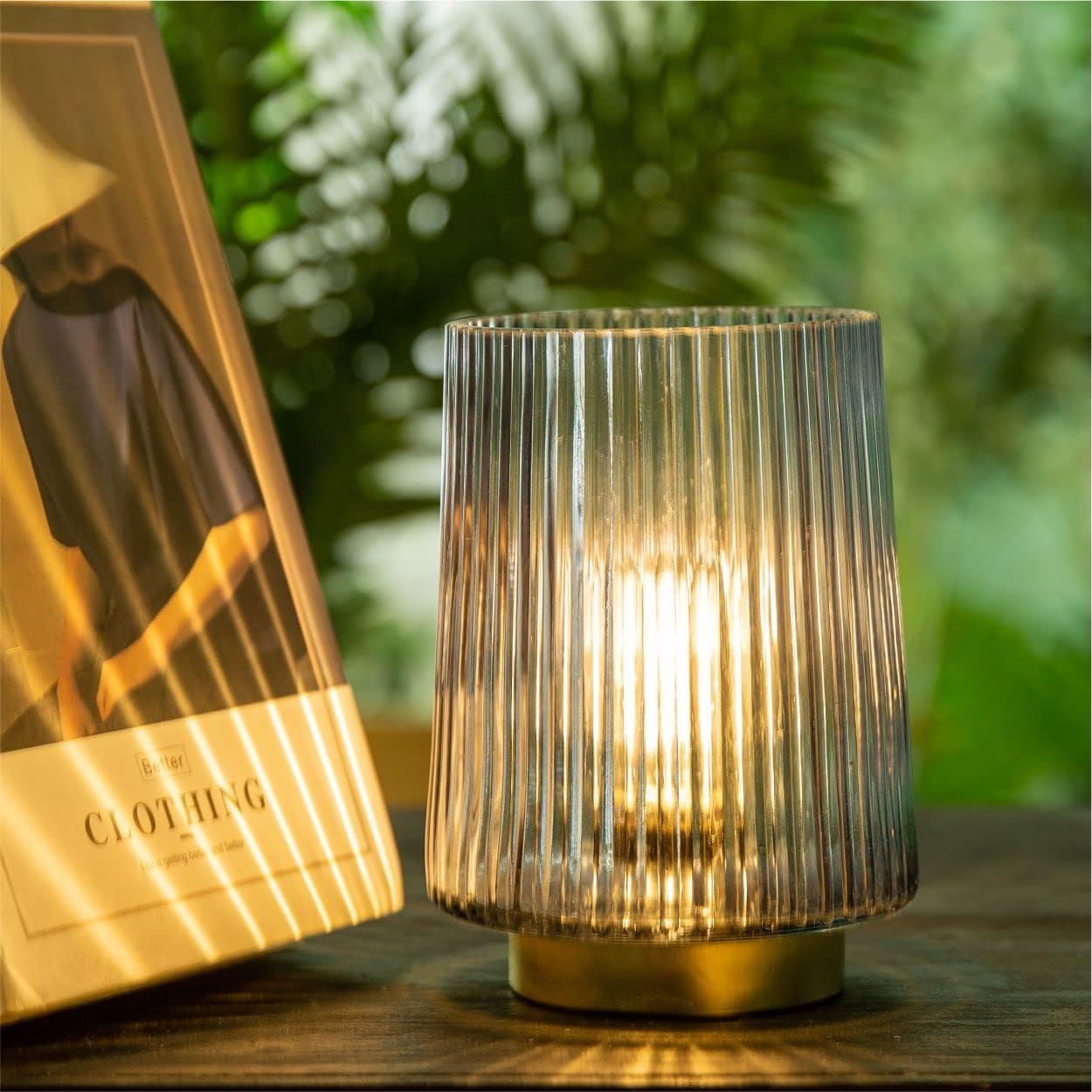 Battery Operated Lamp - Cordless Glass Table Lamp, Battery Powered ...