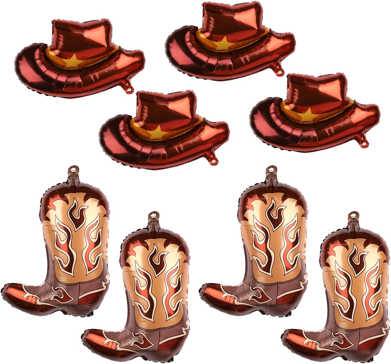Amazon.com: 8pcs Western Themed Party Balloons, Large Cowgirl Boots ...