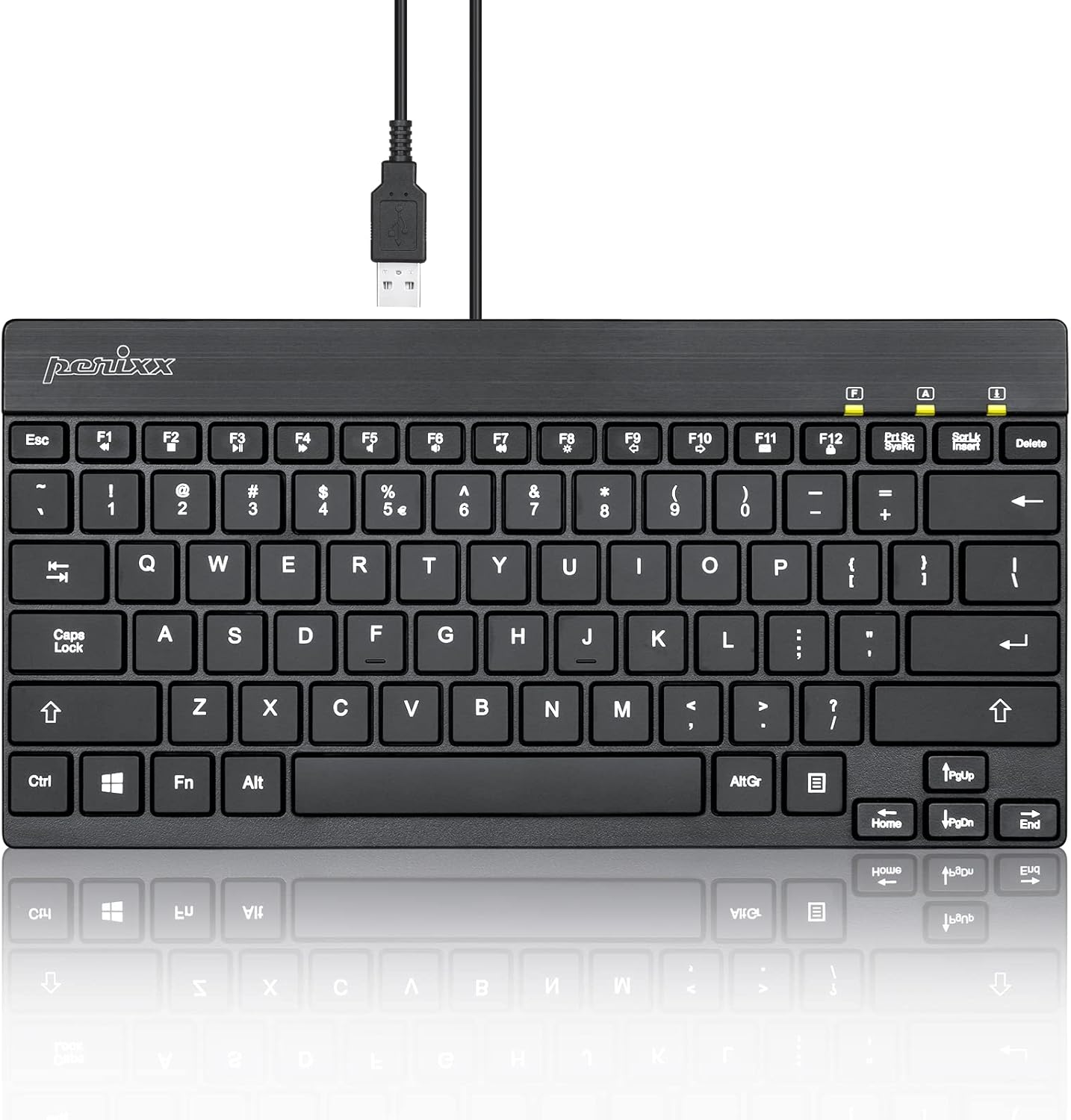 Perixx PERIBOARD-326 Wired Mini Backlit USB Keyboard with Low Profile ...