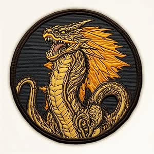 Amazon.com: Patch Mythical Dragon Medieval Embroidered Applique Iron On ...