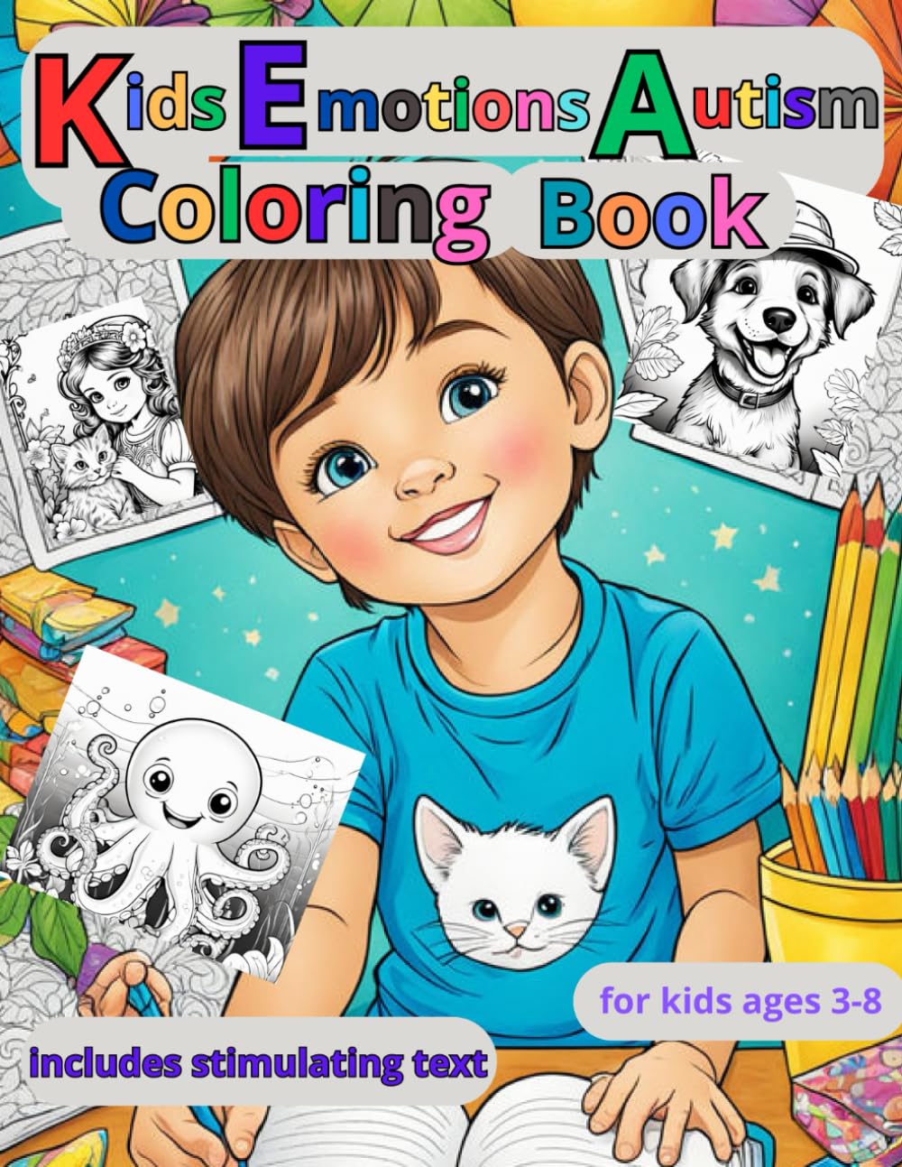 KIDS EMOTIONS AUTISM COLORING BOOK: FEELINGS COLORING AND EMPATHY ...