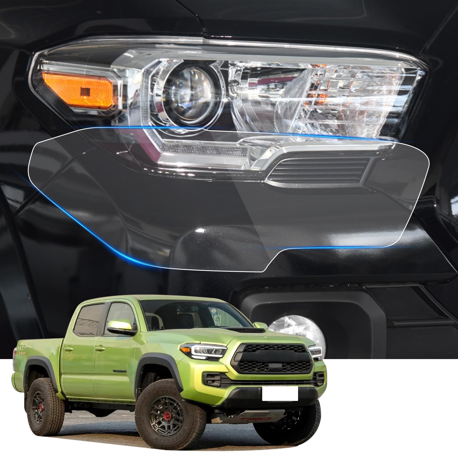 Amazon.com: LUNQIN Car Headlight Protection Film for Toyota Tacoma 2016 ...