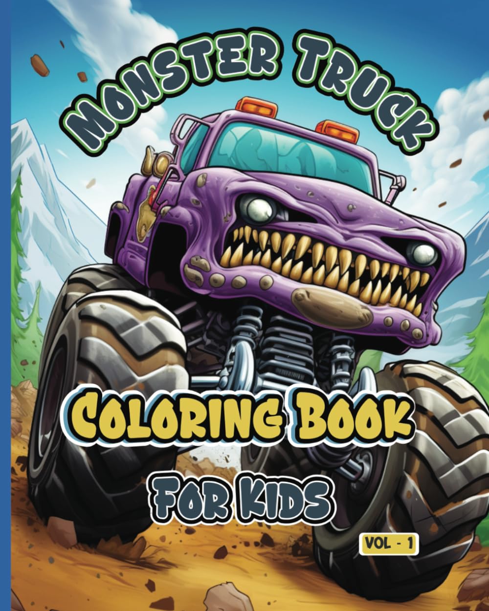 Monster Truck Coloring Book For Kids Vol-1: Activity Book for and Girls ...