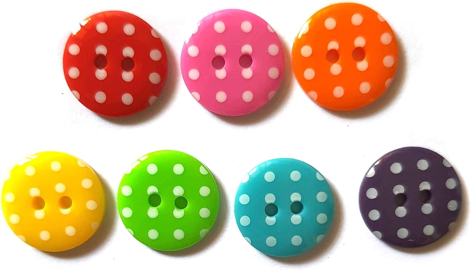Amazon.com: 30 Pcs Cute Retro Polka Dot Buttons 2 Hole Size 15 Mm Mix ...