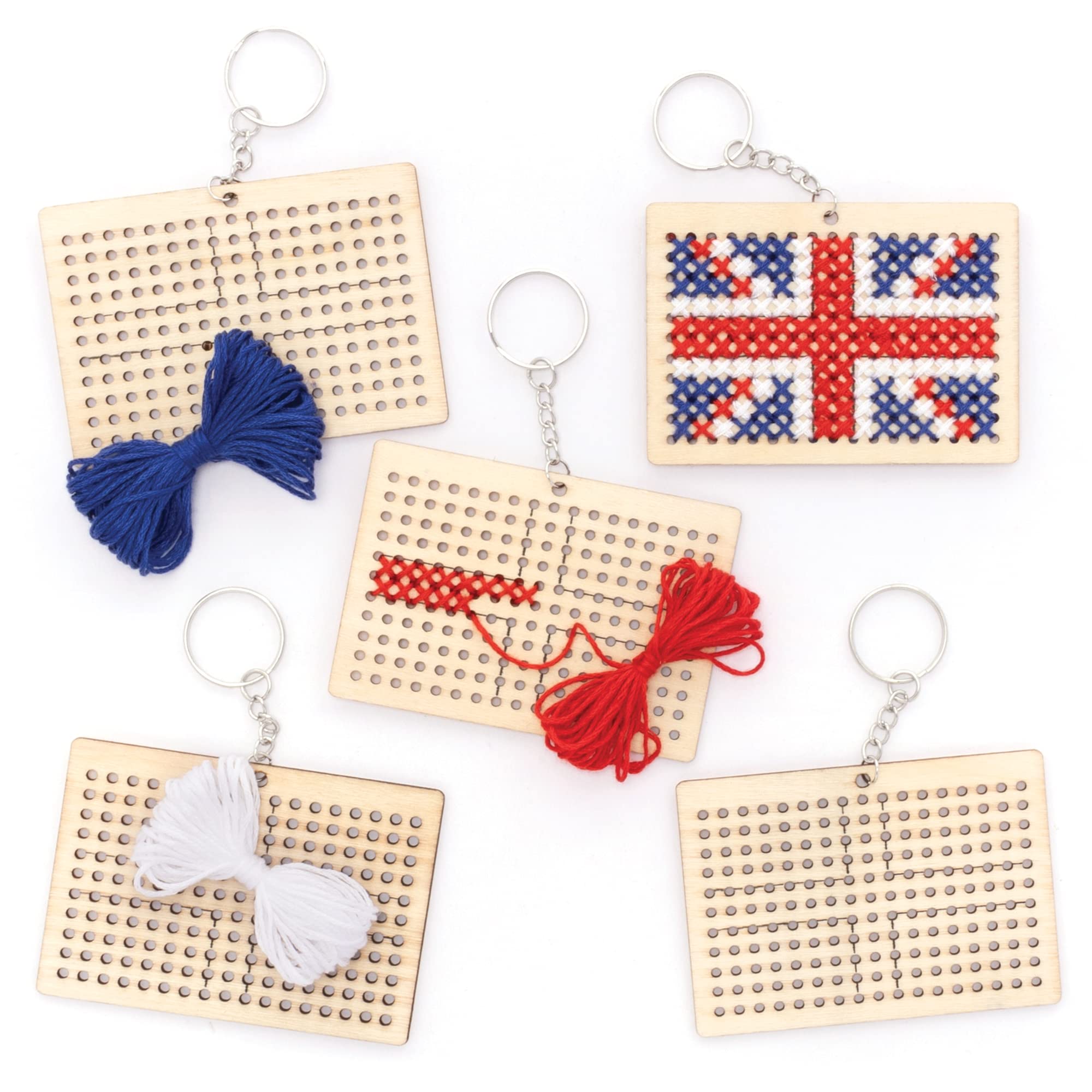 Buy Baker Ross PJ115 Make Your Own Union Jack Keyring Kit - Pack of 5 ...