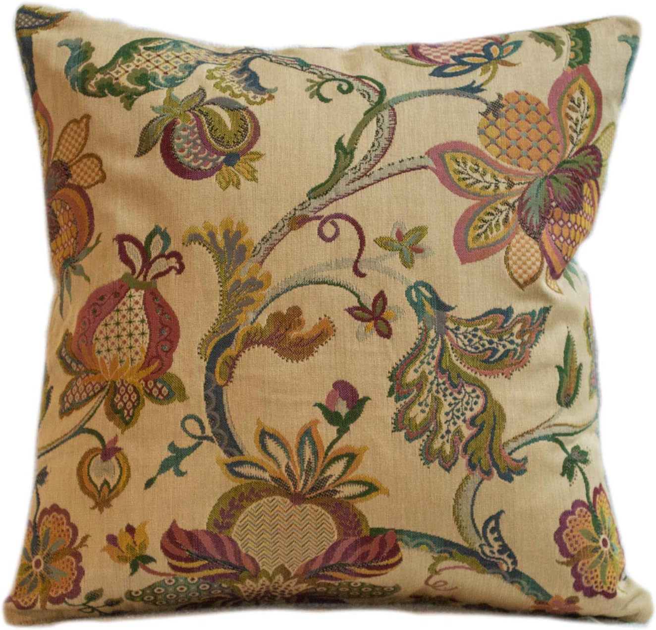 Traditional Tea Rose Heavyweight Tapestry Double Sided Cushion Cover ...