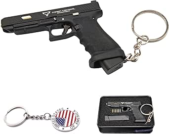 Amazon.com: OPYLO Mini Gun Keychain, Tiny Keychains Guns Shape Pendant ...