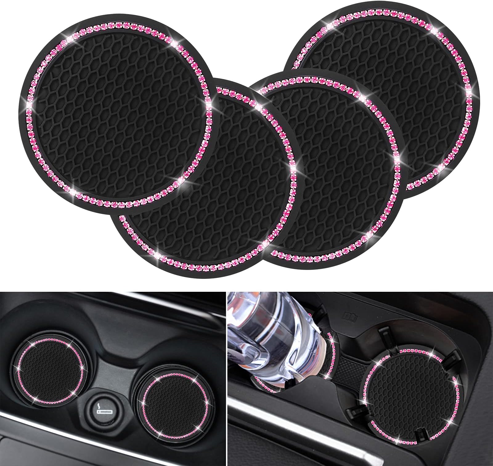 Amazon.com: 2PCS Car Cup Holder Coasters, 2.75 Inch Auto Non-Slip Anti ...