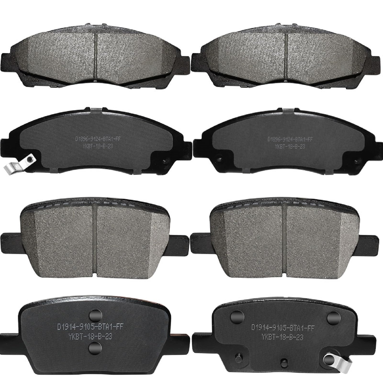 Amazon.com: SIPAUTEC- D1896 D1914 Front and Rear Brake Pads Set 4-Wheel ...