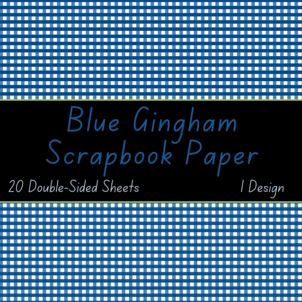 Amazon.com: Blue Gingham Scrapbook Paper: Decorative Craft Paper, ideal ...