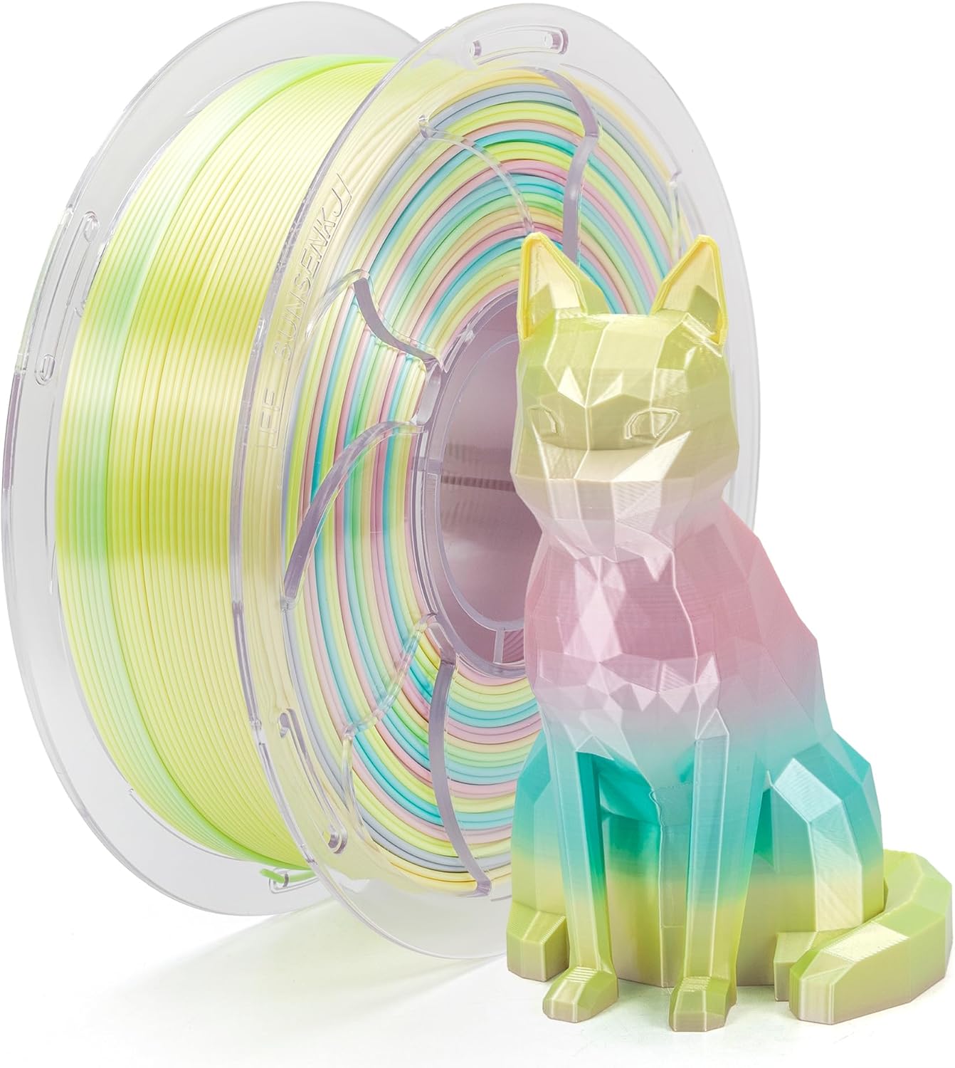 Amazon.com: FF SUNSENKJ Rainbow PLA Filament 1.75mm Gradual Vibrant ...
