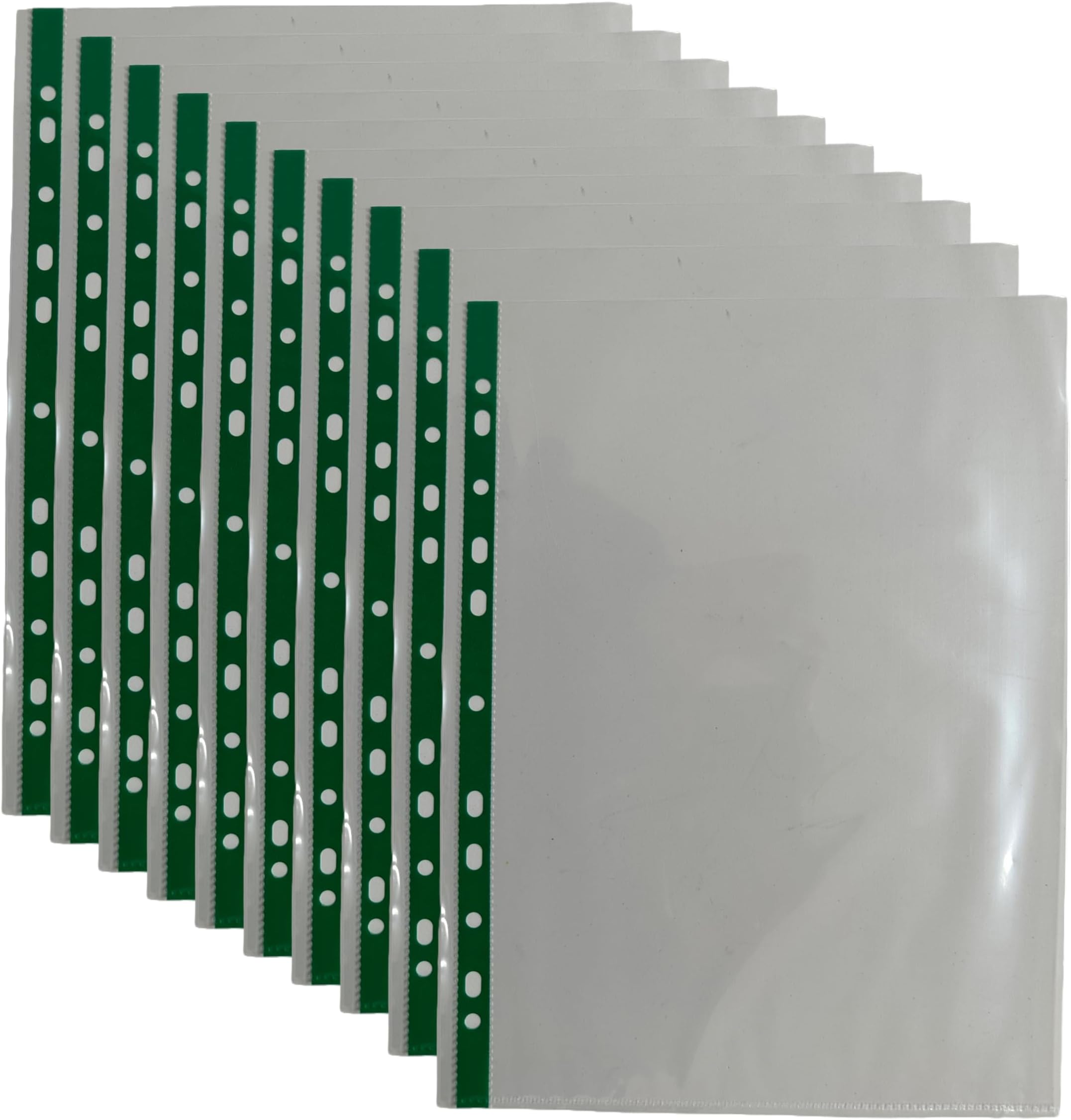 100 Plastic Wallets A4 Poly Punched Pockets Glass Clear Heavy Duty ...