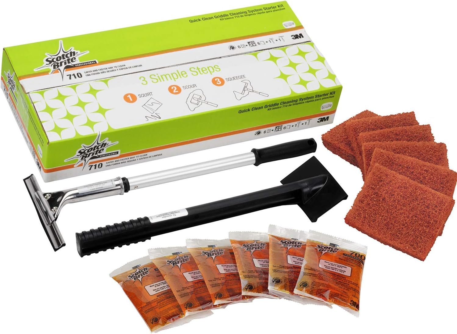 Scotch-Brite Quick Clean Griddle Cleaning System Starter Kit 710 ...