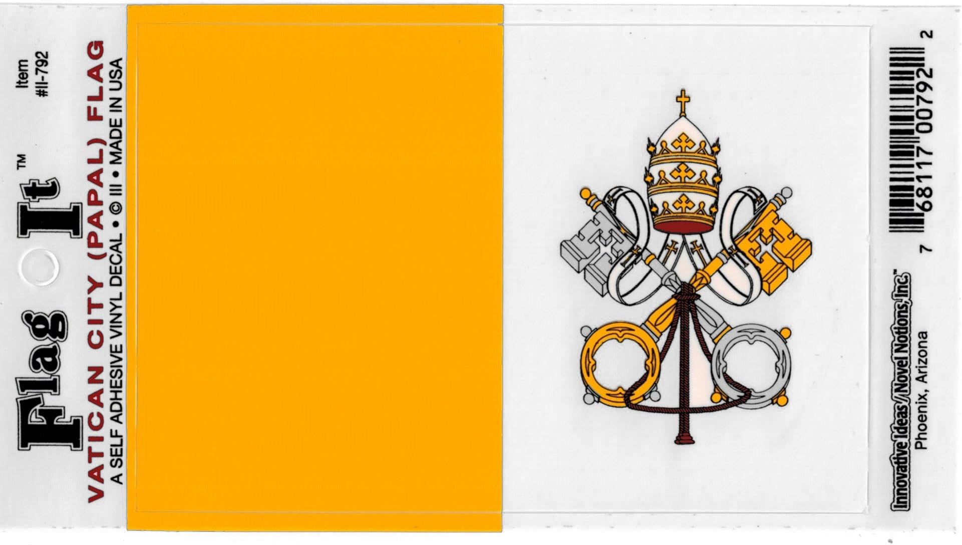 Amazon.com - Vatican City Flag Decal for auto, Truck or Boat ...