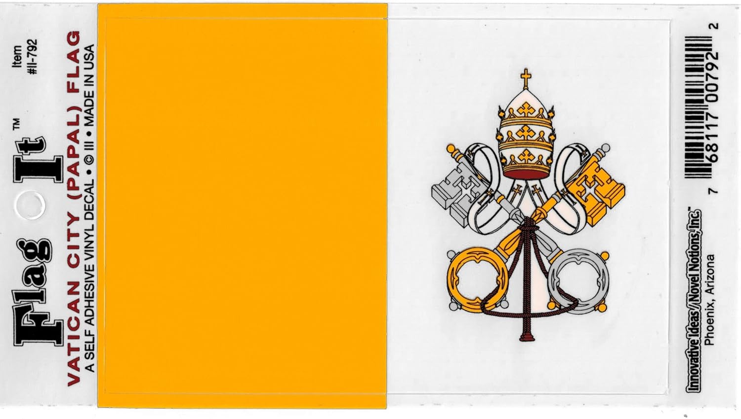 Amazon.com - Vatican City Flag Decal for auto, Truck or Boat ...