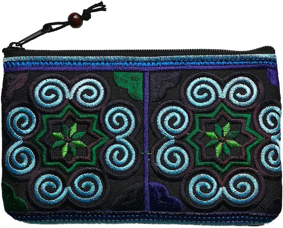 Amazon.com: Sabai Jai Boho Coin Purse: Handmade Small Embroidered ...