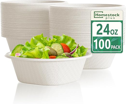 Amazon.com: Homestockplus Disposable Bowls 24 Oz [100 Pack ...