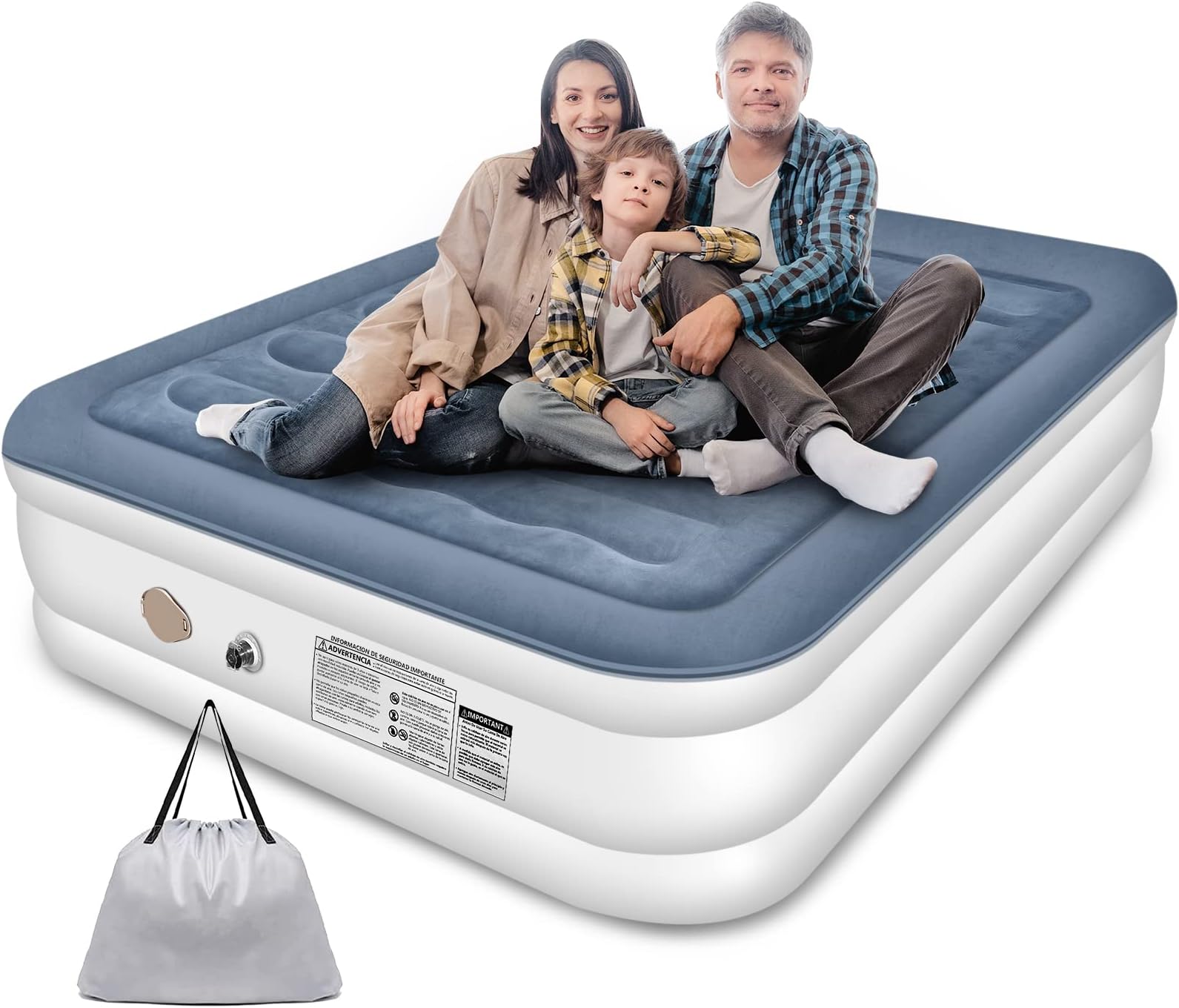 Active Era Colchon Inflable Matrimonial Premium con Bomba Eléctrica 203 ...