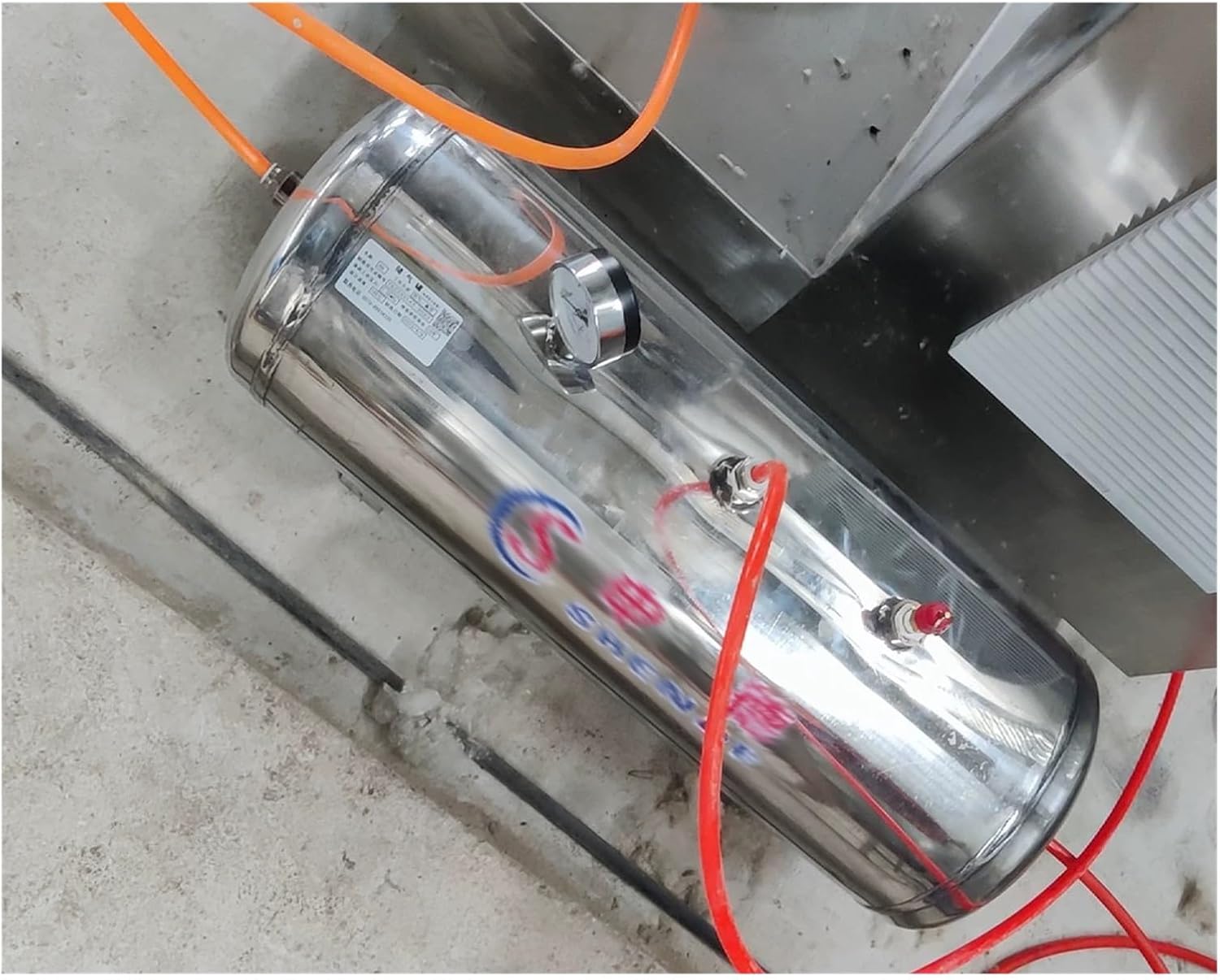 Stainless Steel Buffer Small Vacuum Air Pressure Gas Storage Tank, 1.3 2.6 5.3 8 10.5 13.2 Gal ...