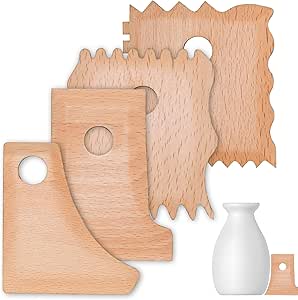 Amazon.com: Pottery Tool, 4Pcs Pottery Rib Pottery Foot Shaper Trimming ...