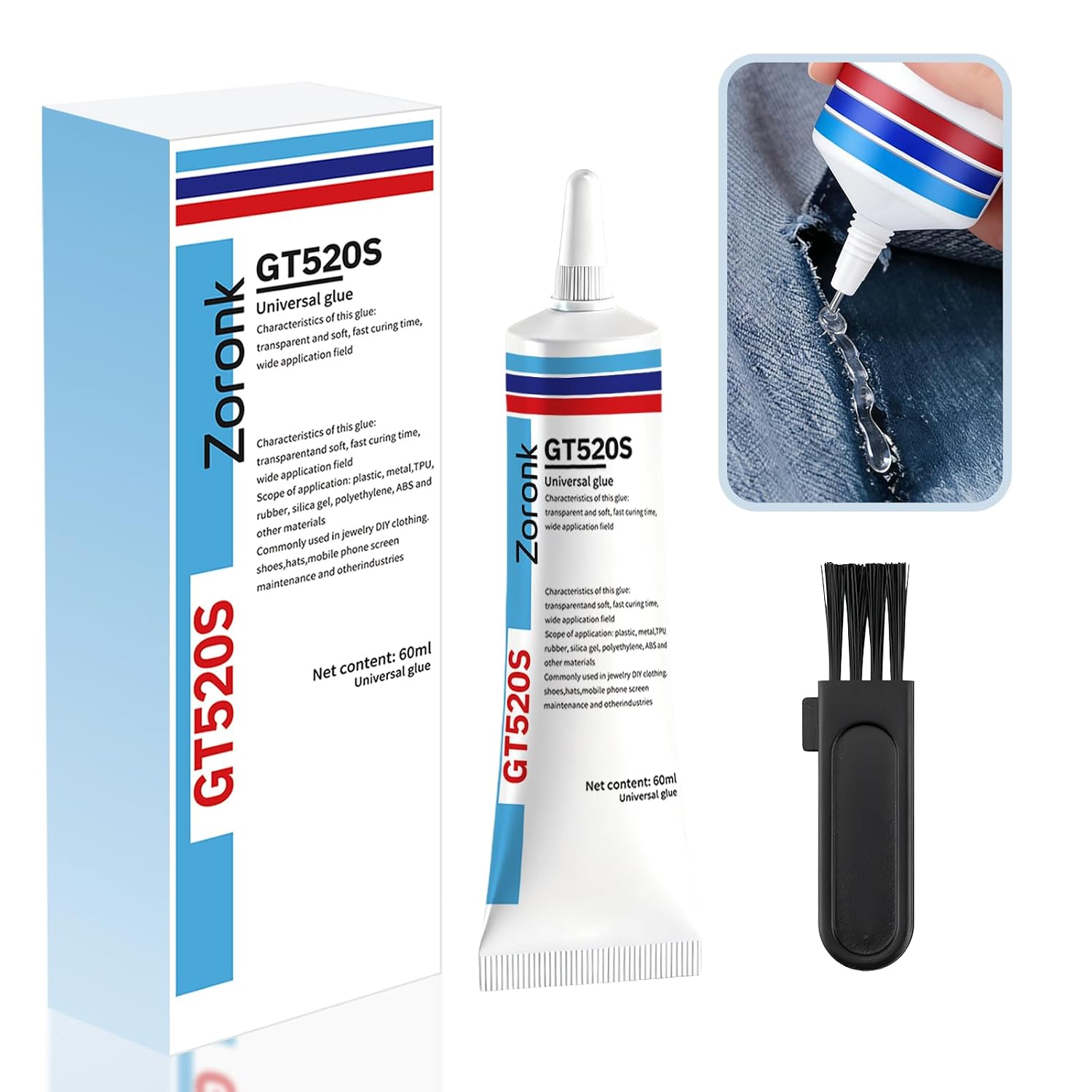 Amazon.com: Fabric Glue Permanent 60 ML, Washable Clear Adhesive for ...