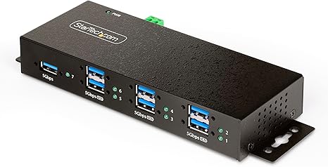Amazon.com: StarTech.com 7-Port Managed USB Hub with 7X USB-A, Heavy ...