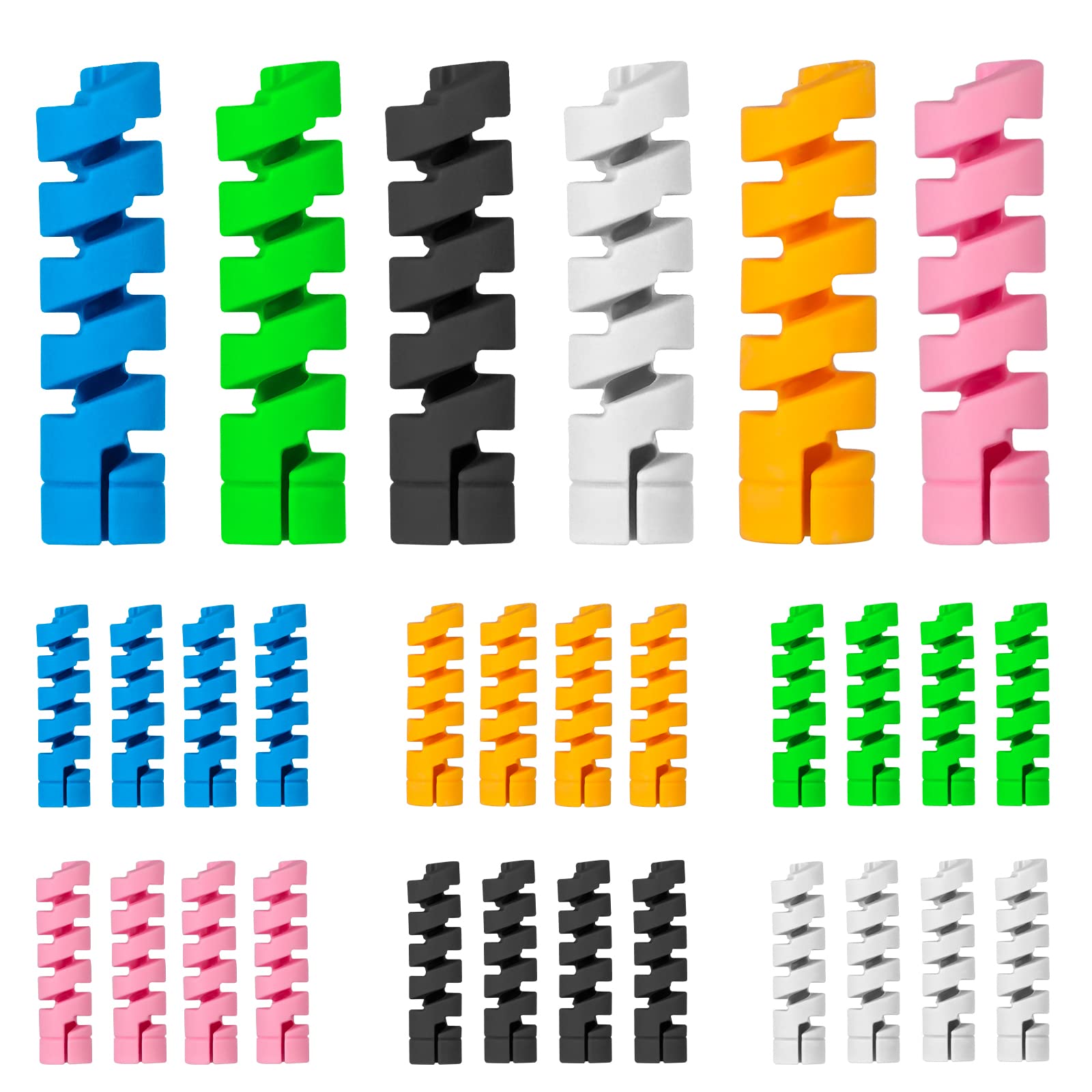 SAVITA 30pcs Charger Cable Saver Protectors, Silicone Cord Saver Cable ...