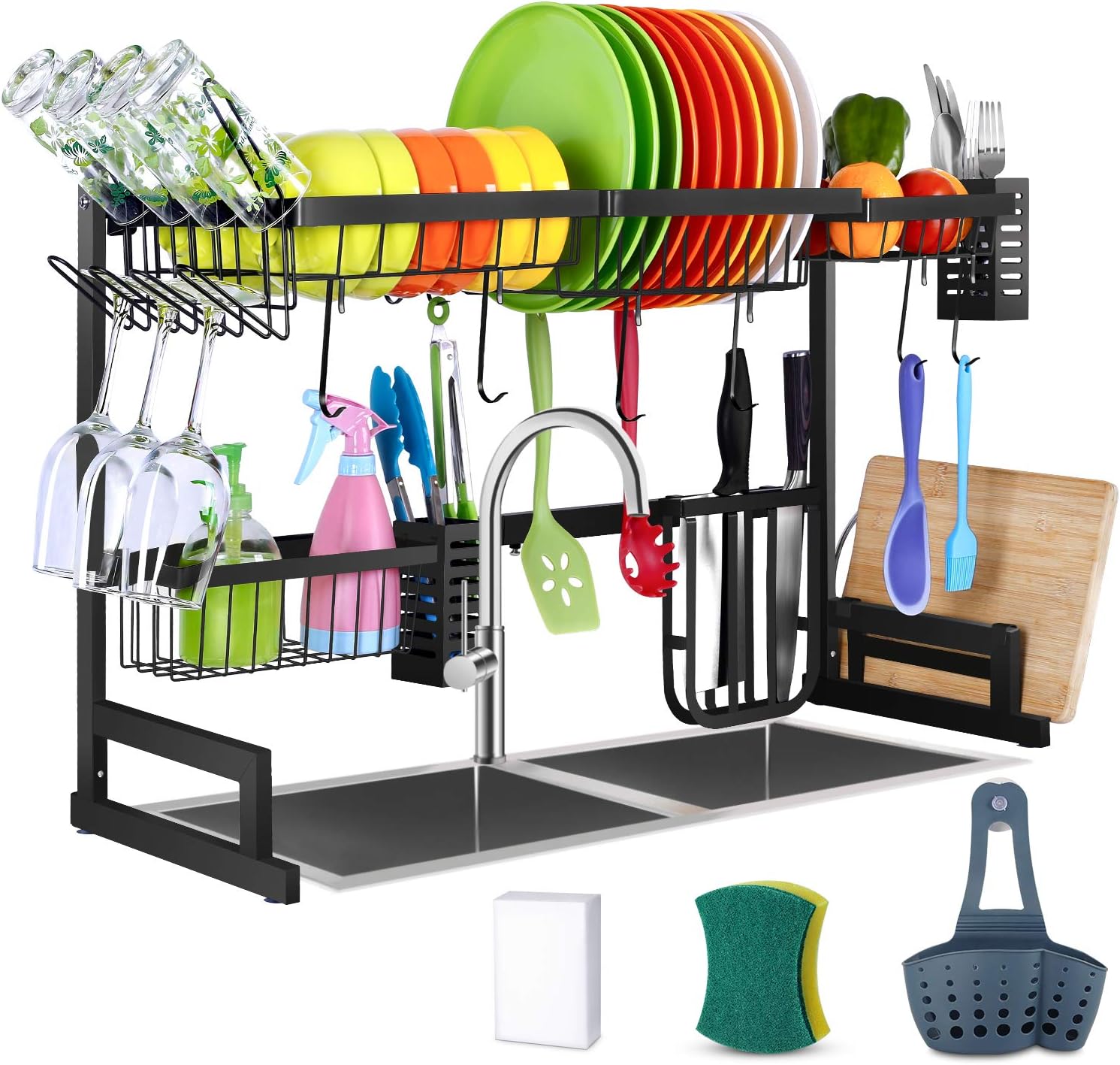 Amazon.com - Over The Sink Dish Drying Rack, Adjustable Large Stainless ...