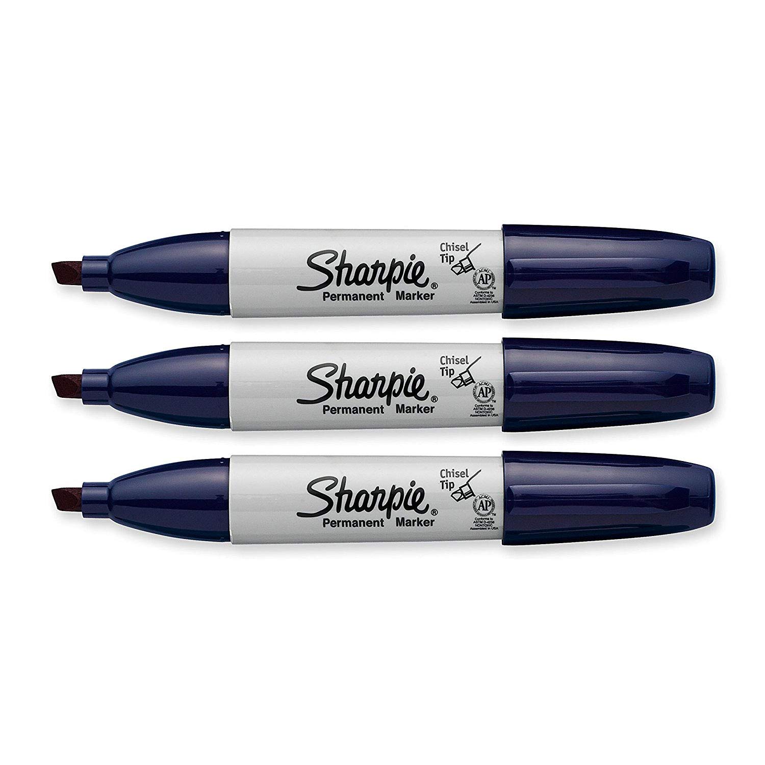 Sharpie Permanent Marker, Chisel Tip, Navy Blue, 3-Count : Amazon.in ...