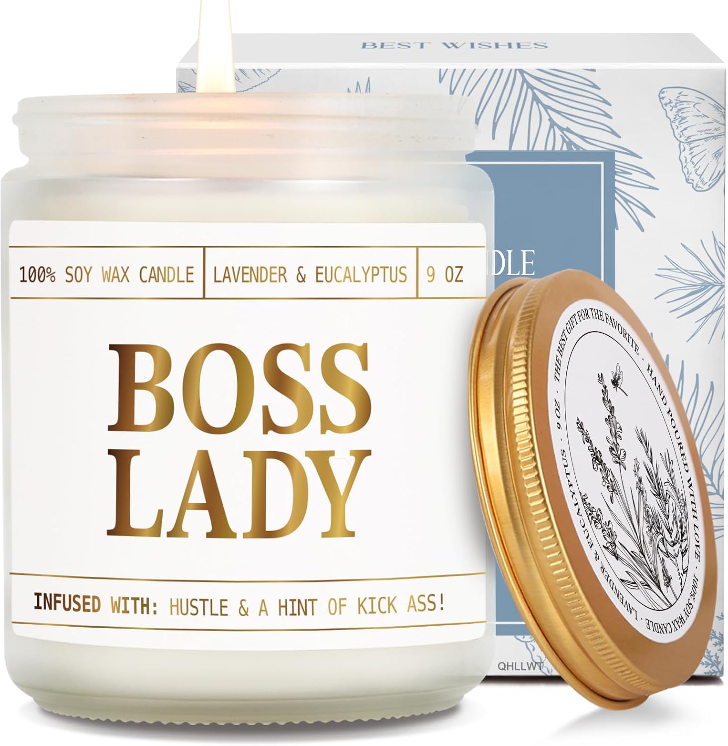 Amazon.com: QHLLWT Boss Lady Candle Gifts for Women, Unique Promotion ...