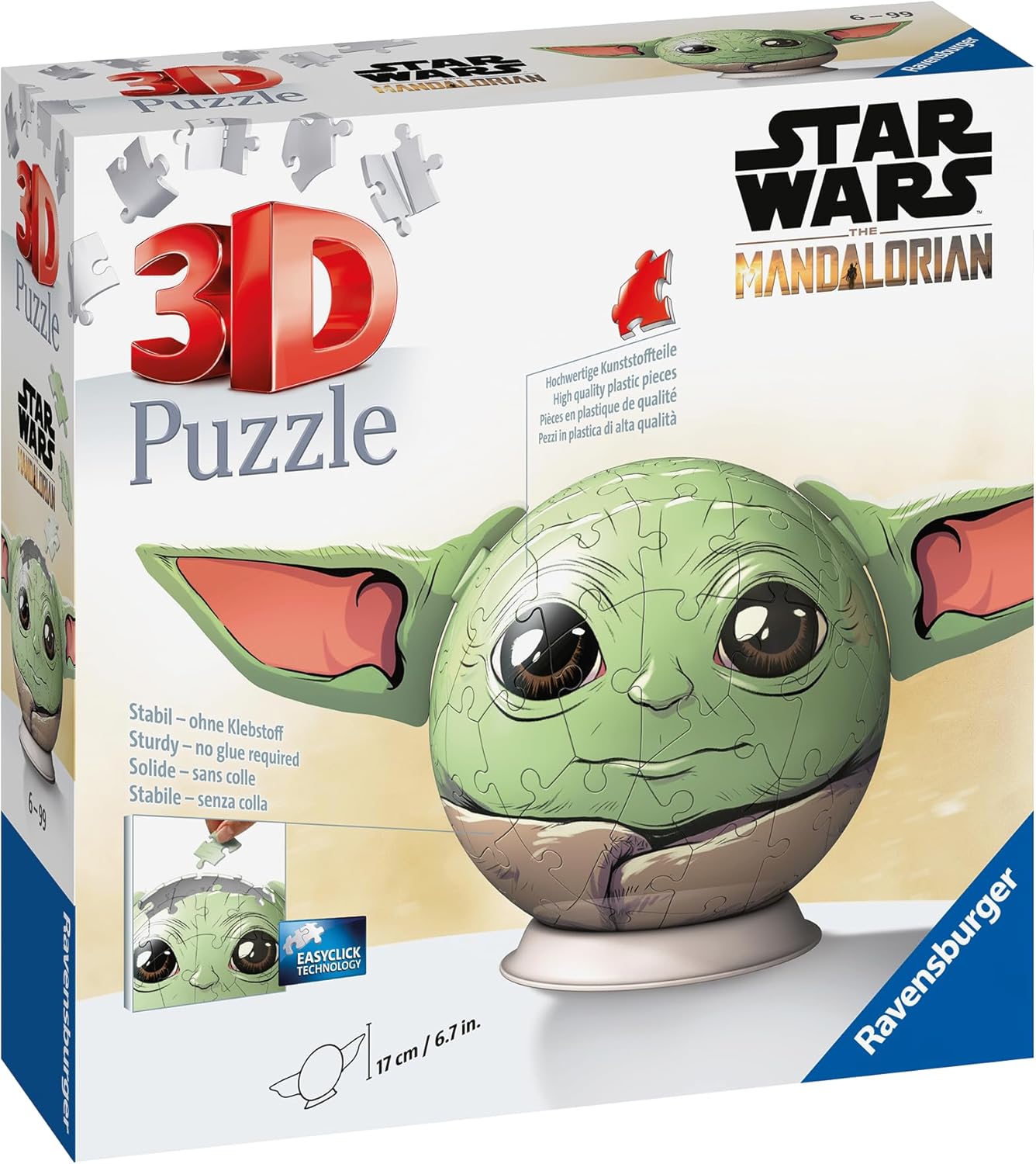 Ravensburger - Puzzle 3D Ball - Star Wars The Mandalorian Grogu - A ...