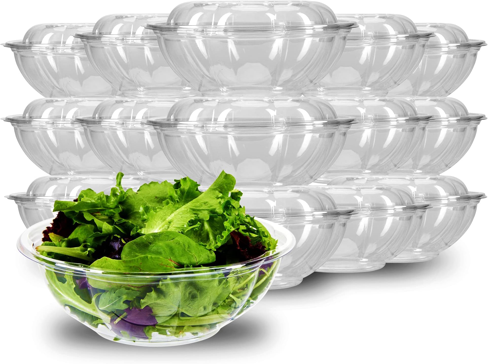 Amazon.com: 50 Pack Salad Container for Lunch - 24 oz Clear Plastic ...
