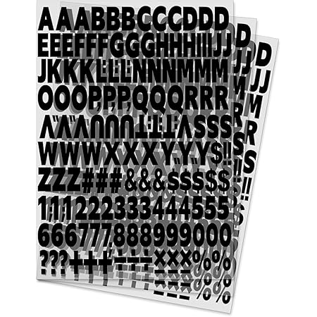 Amazon.com: 5 Sheets 830 Pieces Iron on Letters and Numbers for ...