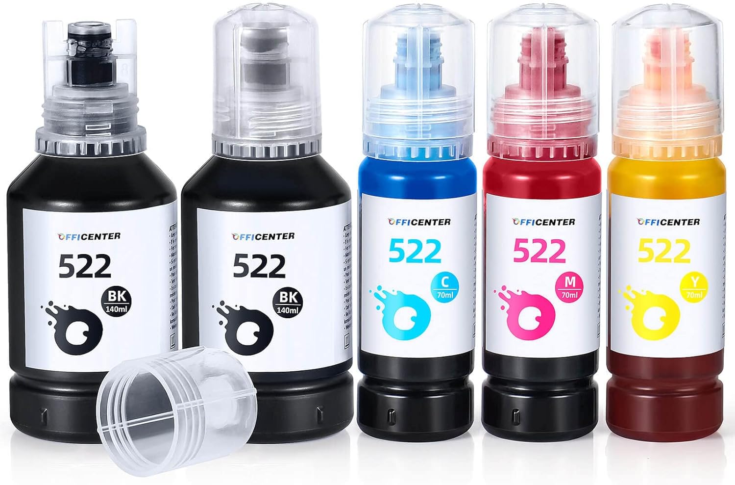 Buy OFFICENTER T522 522 Ink Refill Bottles for Ecotank ET-2760 ET-4760 ...