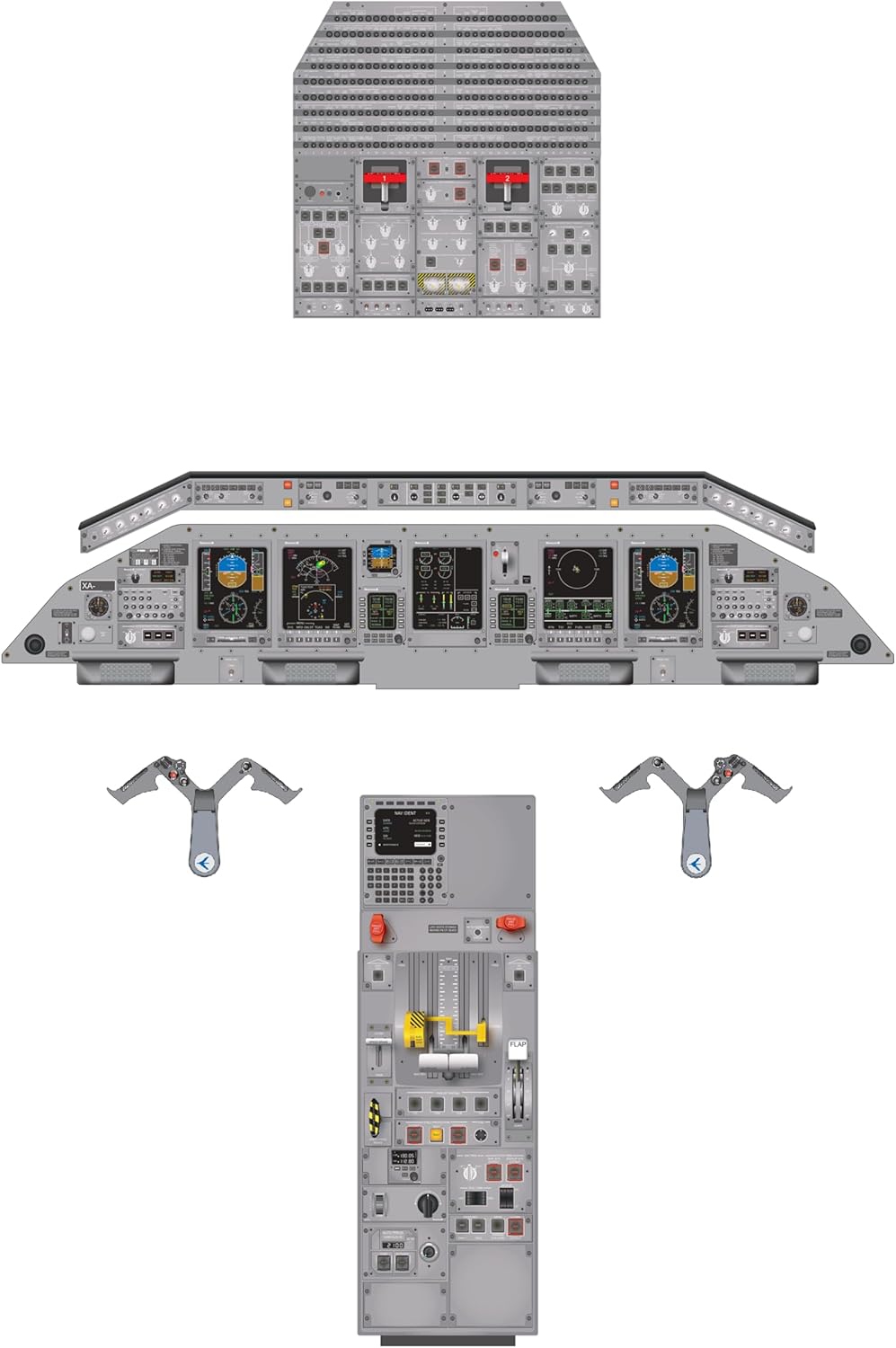 Amazon.com: Embraer ERJ E145 Cockpit Training Poster - Air Plane ...
