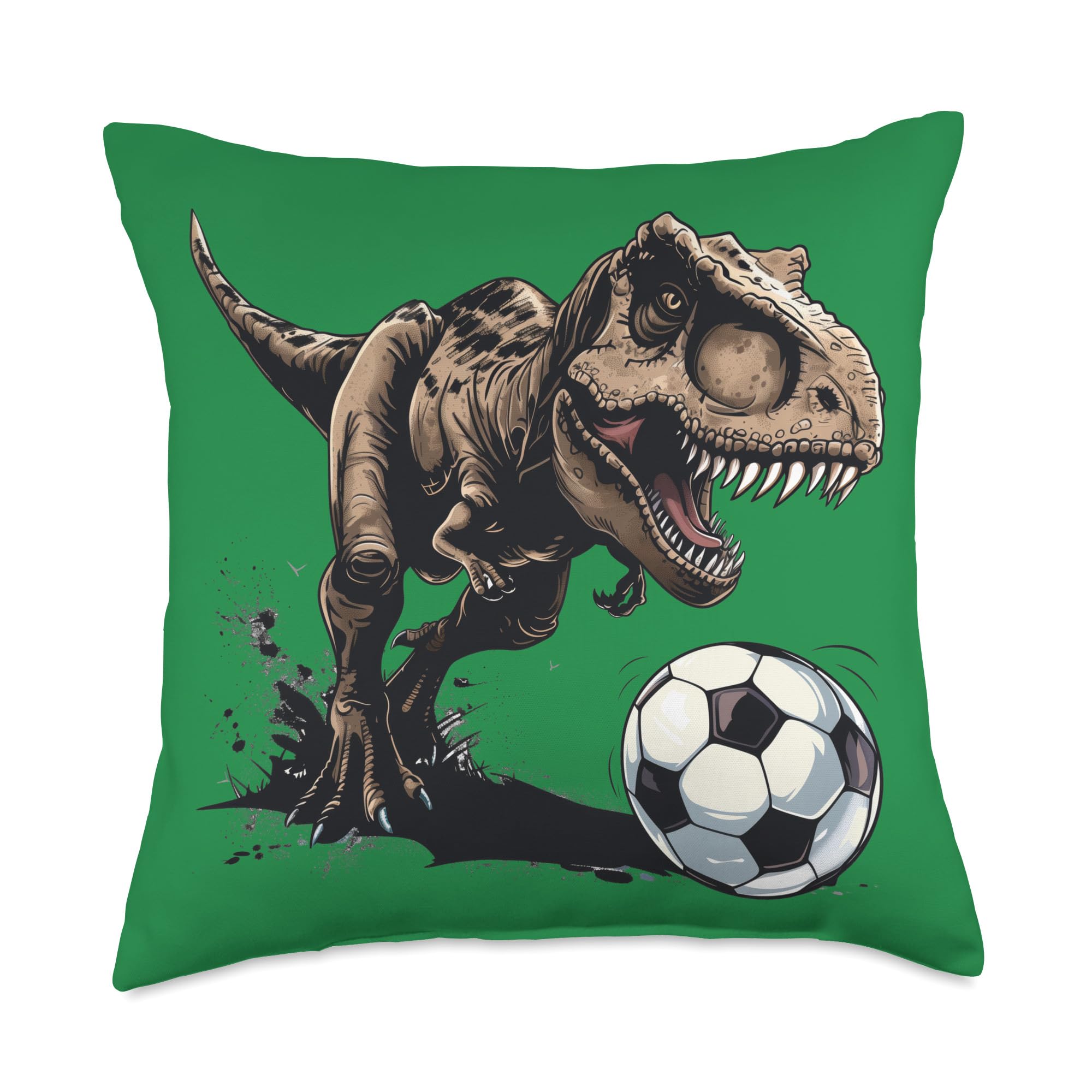 Dinosaur Playing Soccer Funny Dinosaur Playing Soccer Stock Photo